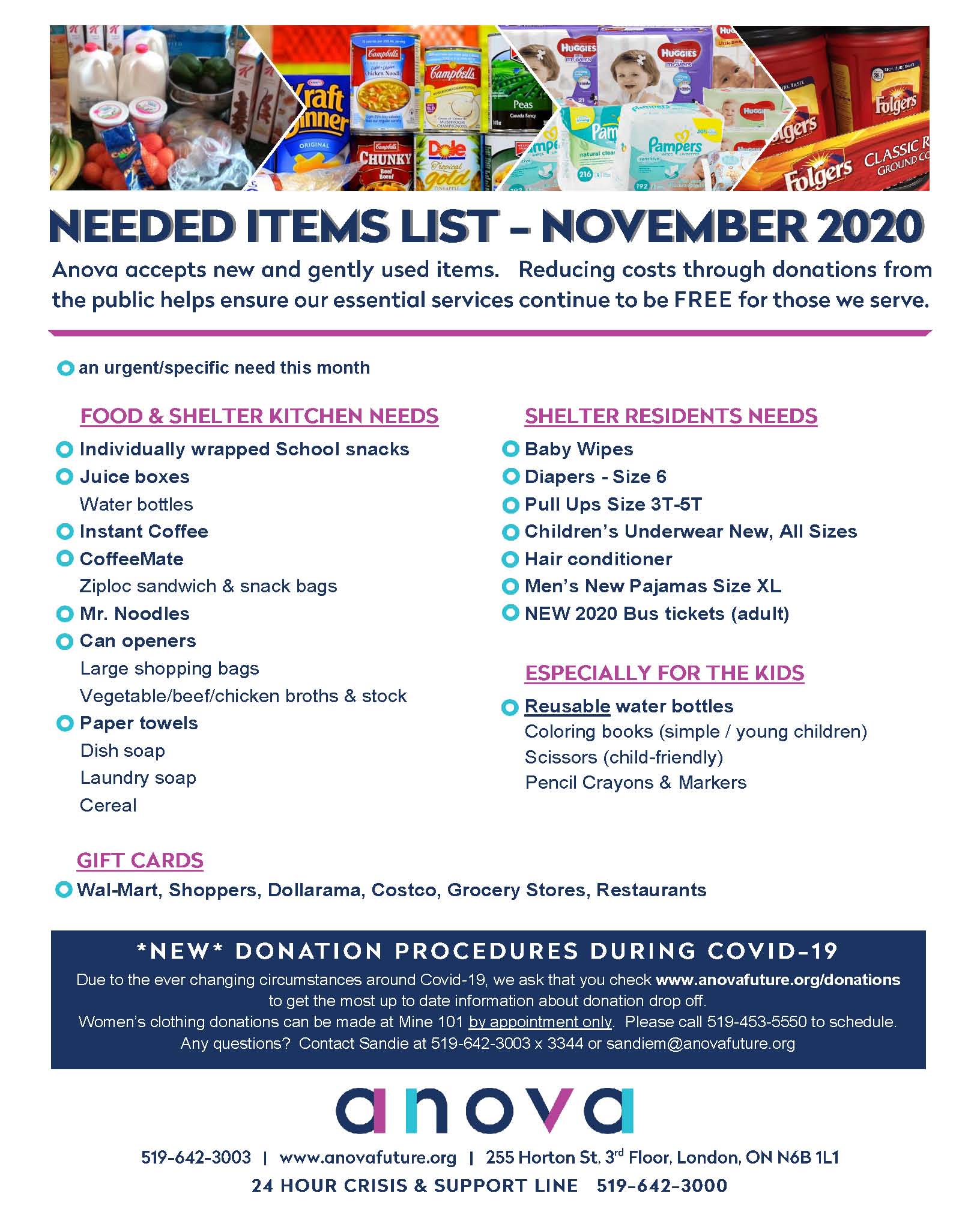 Women’s Shelter – List of Items Needed | Diana Taylor
